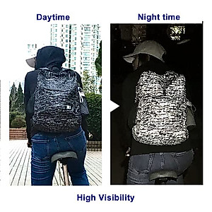 GBLQ PLUS Reflective Backpack17 Inches, High Visibility Commuter Casual Daypack for Cycling, Hiking, Outdoor Sports and Travel, Schoole Bookbag Fit Up to15.6-inch Laptop