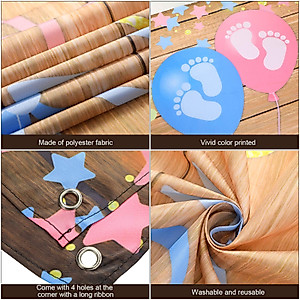 Tatuo Gender ​Reveal Backdrop 70.8 x 43.3 Inch Gender Reveal Banner Boy or Girl Sign Banner Pink Blue Baby Shower Decorations Gender Reveal Party Supplies