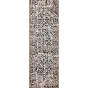 Loloi Amber Lewis Georgie Collection GER-08 Lagoon/Beige 5'-0" x 7'-6", .19" Pile Height, Area Rug