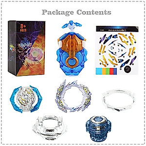 Battling Tops Burst Battle B-189 Guilty Longinus Kr MDS-2 Gyro Toys for Kids with B-184 Custom Bey Launcher