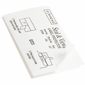 Smead Seal and View® Clear Label Protector, Size 3-1/2x1-11/16-Inches before folding, 100 per Pack (67600)