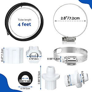 Tondiamo 2 Sets Offline Feeder Connection Pack with Saddle Clamp Chlorinator Feeder Hose Tubing Parts with 2 Sets Check Valve Control Valve for CL200 CL220 Offline Pool Feeder Replacement
