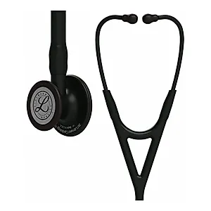 3M Health Care MMM 6163 Littman Cardiology IV Diagnostic Stethoscope, Black Finish Chestpiece, Black Tubing, 27" Length