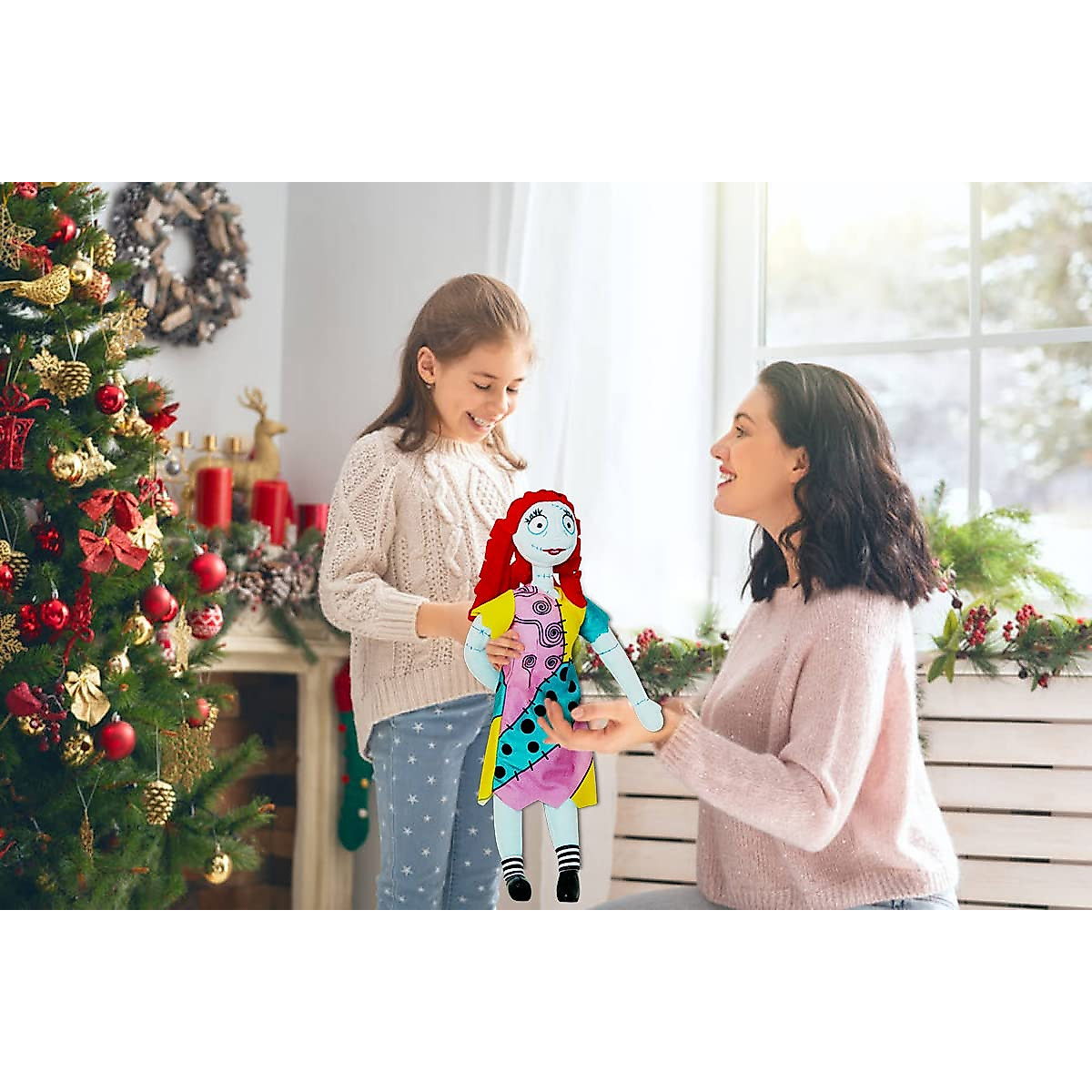 illuOKey Sally Plush Doll, Nightmare Moon Plush of Sally, Premium Animated Stuffed Doll Nightmare Before Christmas Toys Inspired, Cute Sally Baby Doll for Pumpkin King Plush Collectors, 20-inch