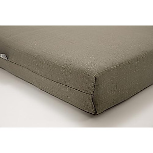 Pillow Perfect Forsyth Solid Indoor/Outdoor Patio Seat Cushions Plush Fiber Fill, Weather and Fade Resistant, Square Corner - 20" x 20", Brown 2 Count