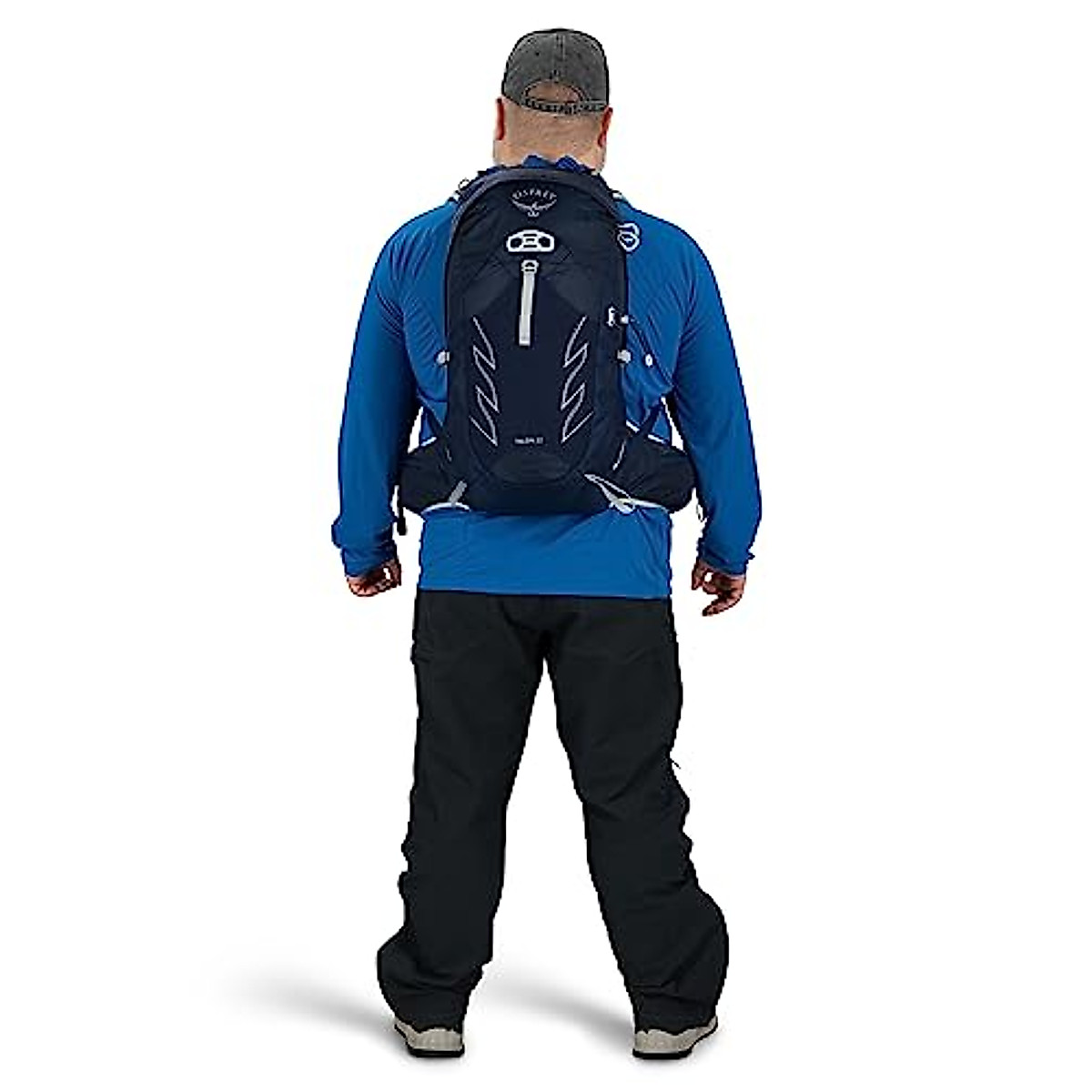 Osprey Talon 22L Men's Hiking Backpack with Hipbelt, Ceramic Blue, L/XL, Extended Fit