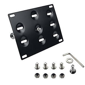 Dewhel JDM Front Bumper Tow Hook License Plate Mount Bracket Holder Tow Hole Adapter Bolt On for Porsche 911 924 Boxster