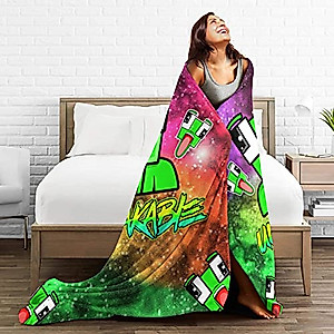 Cartoon Blanket Super Soft Flannel Throw Blanket Cozy Warm Plush Fleece Blanket for Sofa Bed Living Room Color-B 50"X40"
