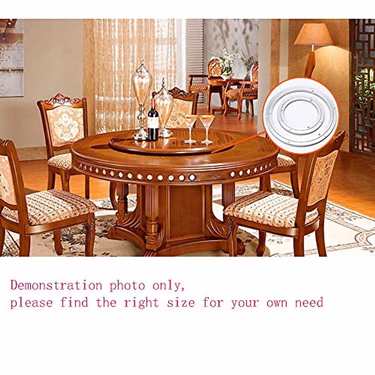 NUZAMAS Set of 2 125mm(5inch) Heavy Duty Aluminium Alloy Rotary Table Bearings Turntable Round Dining Table Smooth Swivel Plate for Tabletop Serving Trade Show Displays