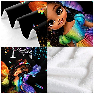 Personalized Princess Throw Blanket, Fairy Blanket, Initial Name Blanket, Personalized Name Blanket, Blanket for Teen Girls, Soft Blanket, Daughter Blanket from Mom, Gifts for Girls On Christmas