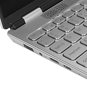 PUSOKEI Double Screen Laptop, 15.6 INCH IPS 4 Side Narrow Screen, 7 INCH HD Secondary Screen, Fingerprint Recognition, 2.4G 5G Dual Band WiFi, with AI Intelligent Algorithm, TP Touch