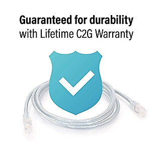 C2G RJ11 Modem Cable For DSL Internet - Connects Phone Jack To Broadband DSL Modems For High Speed Data Transfer - 7ft Long Ethernet Network Cable With Double-Shielding To Reduce Interference - 28721
