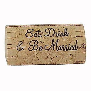EMazing Goods Wine Cork Place Card Holders Custom Cork Card Holders Eat Drink & Be Married Set of 25 Includes Place Cards Escort Card Rustic Wine Cork Table Décor Wine Theme Wedding Cork Placecard