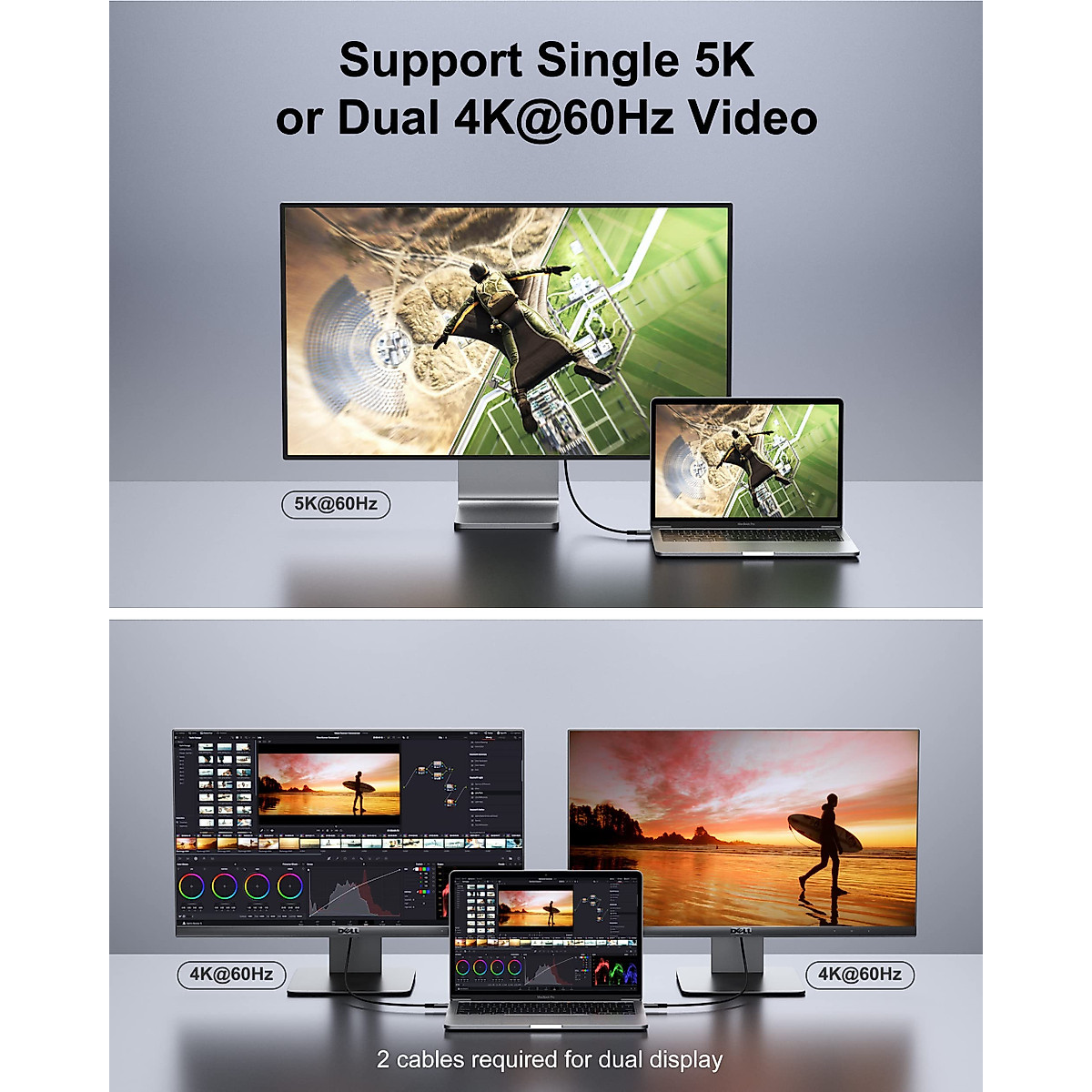 [USB-IF Certified] USB4 Compatible with Thunderbolt 4 Cable 3.3ft, SAILLIN Nylon Braided USB C Cable with 40Gbps, 100W PD, 8K/5K/4K Display for Thunderbolt 3 Cable/MacBook Pro/Apple Studio Display