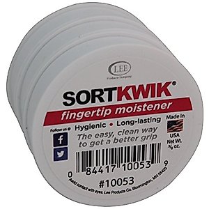 LEE 10053 Sortkwik Fingertip Moisteners, 3/8 oz, Pink (Pack of 3)