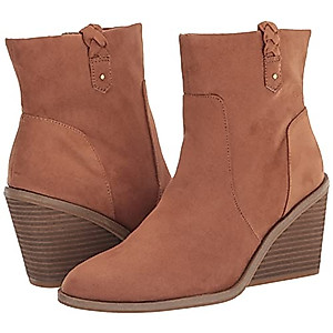 Dr. Scholl's Shoes Women's Mirage Mid Shaft Boots Calf, Chipmunk Brown Fabric, 8