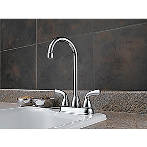 Delta Faucet Foundations Chrome Bar Faucet, Chrome Bar Sink Faucet, Wet Bar Faucets, Prep Sink Faucet, Faucet for Bar Sink, Chrome Kitchen Faucet, Chrome B28910LF