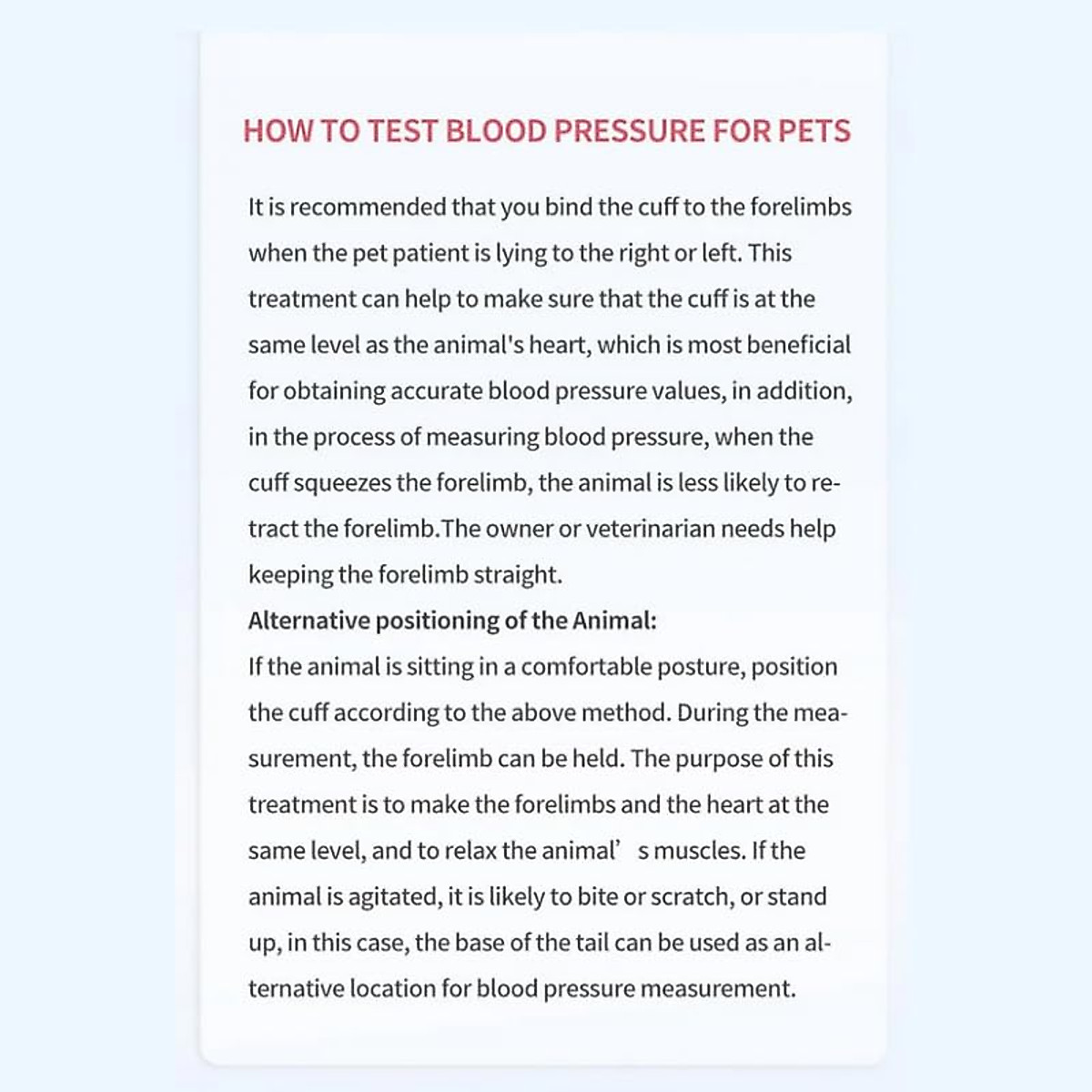 Contec08A Vet Veterinary Animal Use Blood Pressure Monitor 3 Cuffs 6-11CM 10-19CM 18-26 CM