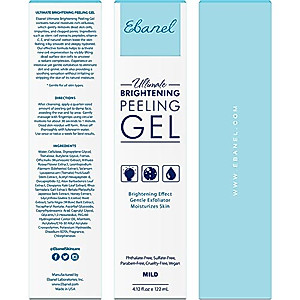 Ebanel Exfoliating Face Scrub Peeling Gel with Aloe, Honey, Peptides, 4.12 oz (122 ml)