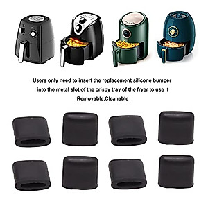 8Pcs Kitchen Fryer Rubber Bumper Fryer Grill Silicone Feet Silicone Bumpers Portable Anti Scratch Replacement Tips Silicone Tabs for Kitchen Fryer
