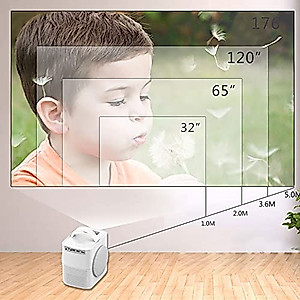 FZZDP Led Projector 3000 Lumens -Compatible USB 1080p Portable Cinema Beamer