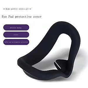Silicone Cover Eye Pad for Oculu Quet 2 face Cushion Cover Sweatproof Lightproof VR Accessories (Black)