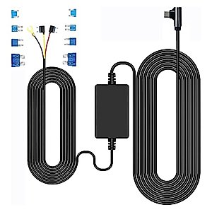 WOLFBOX Type-C Hardwire Kit for G840S/G930/G850/G900 Mirror Dash Cam, Parking Monitor with Multiple Size connectors…