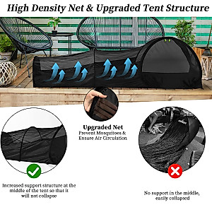 L RUNNZER One Person Tent, Pop Up Ultralight Bivvy Tent for Camping, Backpacking & Trekking with Rainfly