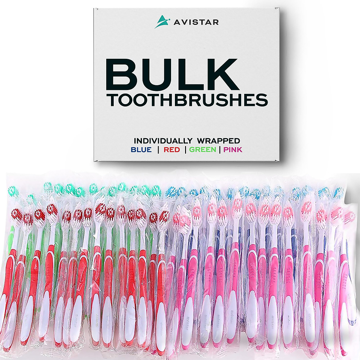 Bulk Toothbrushes Pack - 24 Individually Wrapped Toothbrushes Bulk for Travel, Hotels, AirBnB Guests, Relief Missions, and Donations - Bulk Disposable Toothbrush Pack Adults and Kids