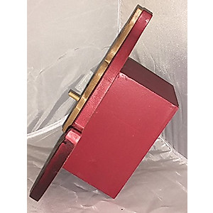 Fire Chief Birdhouse/Indoor or Outdoor/Home Decor/Home&Living/Housewarming/Fireman/Fire Chief/Red/Fireman Hat/Rustic/Primitive/Country Style Living/Made in USA/All Seasons/9"x11 1/2"x3 1/2"