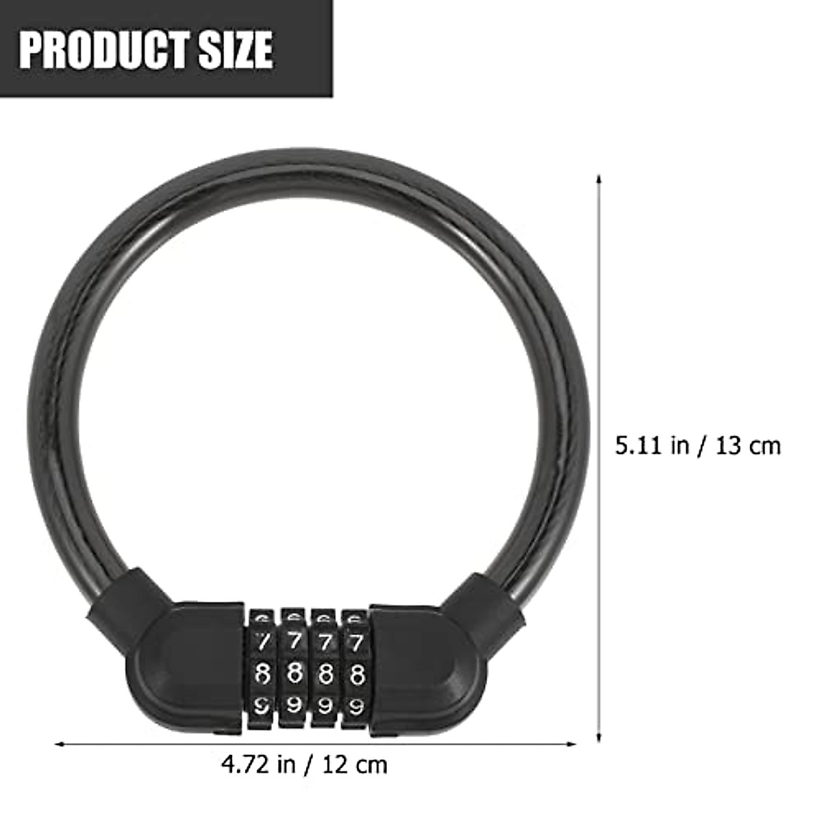 Wear-Resistant Motorcycle Lock Cycling Accessories 2Pcs Wear-Resistant s Convenient Motorcycle Locks Professional Cable Locks Cycle Accessory Bike Cable Lock Cable Bike s