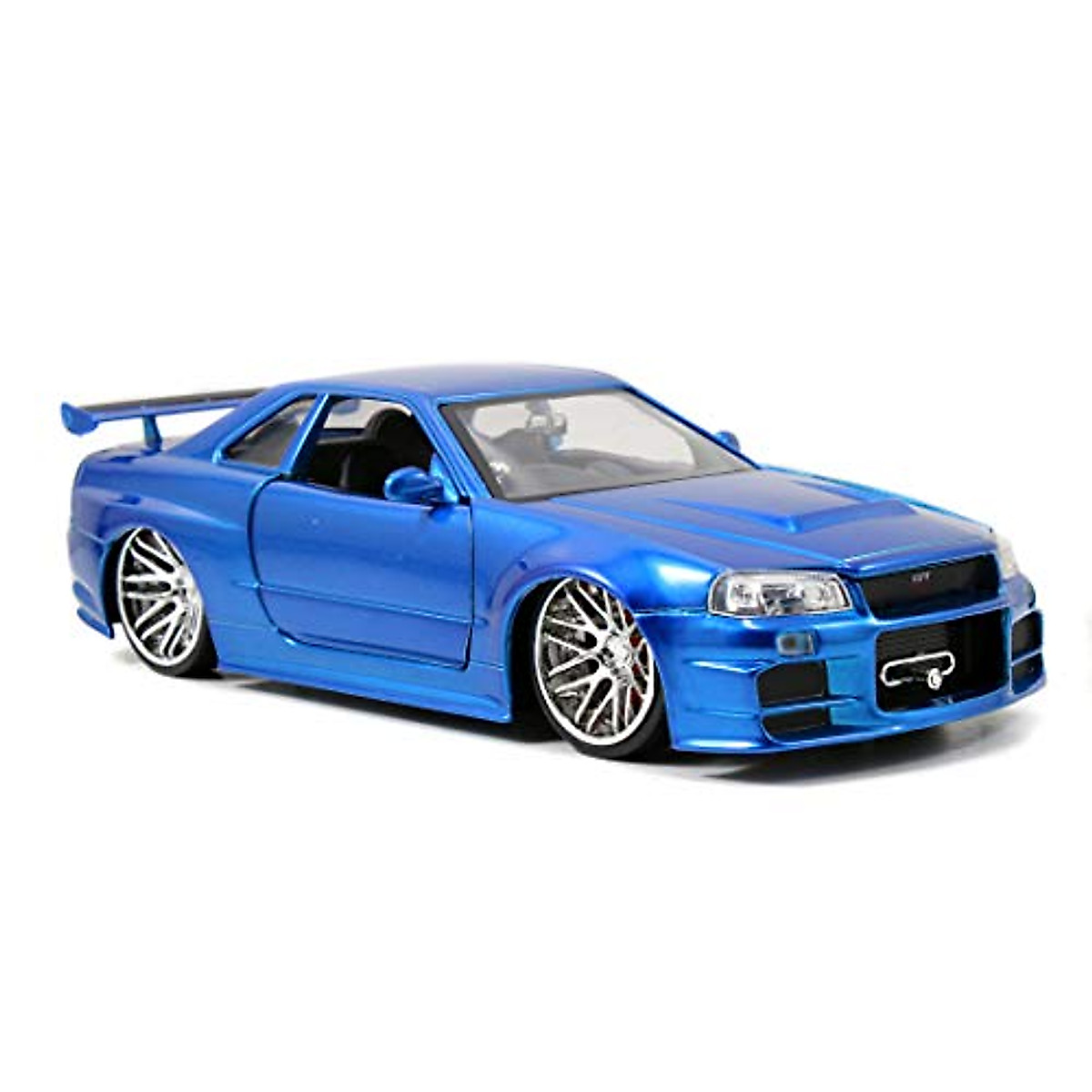 Jada Toys Fast & Furious 1:24 Brian's 2002 Nissan Skyline GT-R R34 a Die-cast Car, Toys for Kids and Adults, Blue (97173)