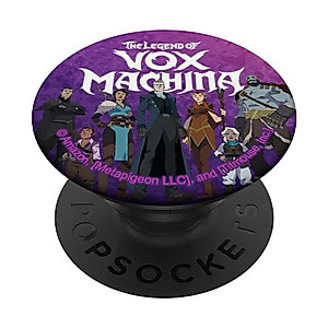 The Legend of Vox Machina Cast Photo on Purple PopSockets Standard PopGrip