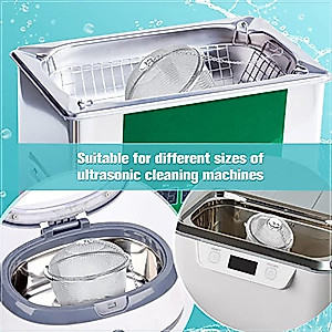 Ultrasonic Cleaner Baskets Ultrasonic Cleaning Solution Ultrasonic Parts Cleaner Jewelry Steam Cleaner Basket Cleaning Small Holder with Lock and Hook Stainless Steel (3 Pieces,1.7, 2.5, 4.3 Inch)