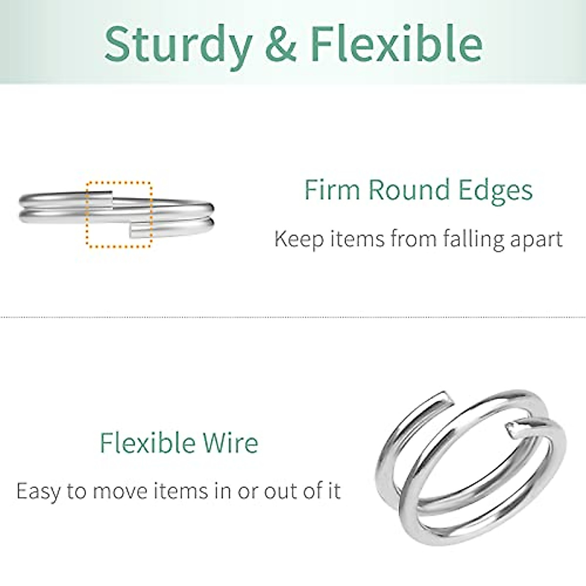 Uniclife 6 mm Metal Split Jump Rings Double Loops 500 PCS Mini Ring Connectors for Jewelry Necklaces Bracelet Earrings and Crafts Ornament