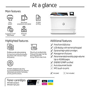 HP Color LaserJet Enterprise M751dn Printer with One-Year, Next-Business Day, Onsite Warranty (T3U44A)