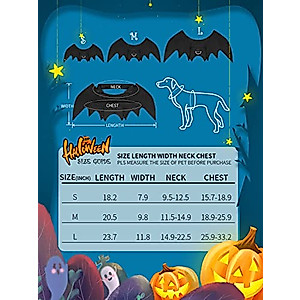 Halloween Dog Bat Wings Costume, Pet Halloween Cosplay Party Dress Up Costume for Small Dogs and Cats(S) Black