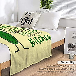 XaocNyx Pickle Blanket Gifts, 80"x60" Cozy Plush Pickle Stuffed Animal Throw Blankets, Pickles Gift Blanket for Women Men Teen Boys Girls Couch Bed Sofa