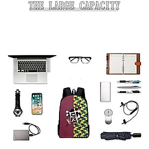 Volrath Anime Kamado Tanjirou Kamado Nezuko Lightweight Casual Anime Backpacks Travel Backpack Cosplay(bag-5)
