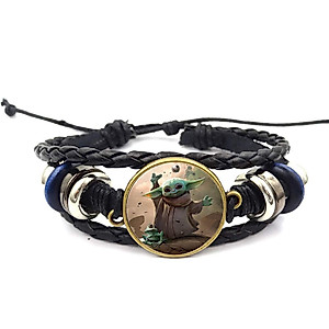 Aquasuki Moon Bracelet Baby Yoda Mandalorian Bracelet Inspired Jewelry