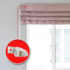 Amazing Drapery Hardware White Roman Shade Cord Lock with Brass Wheels - Holds up to 3 Lift Cords, Suitable for Roman and Woven Wood Shades - 1-Pack