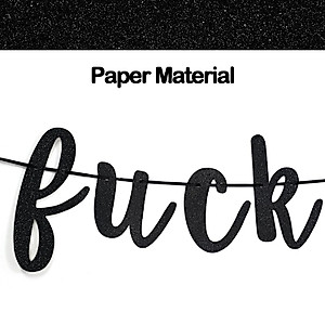 Black Glitter Fuck I'm 50 Banner, Cheers to 50 Years/Holy Shit You're 50/Happy 50th Birthday/Older Wiser Hotter, 50th Birthday Party Decorations