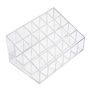 Super Z Outlet Transparent Cosmetic Makeup Organizer for Lipstick, Brushes, Bottles, and More. Clear Case Display Rack Holder