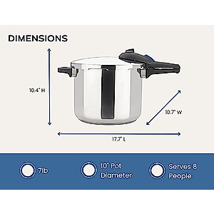 Zavor ZPot 10 Quart 15-PSI Pressure Cooker and Canner - Polished Stainless Steel (ZCWSP03)