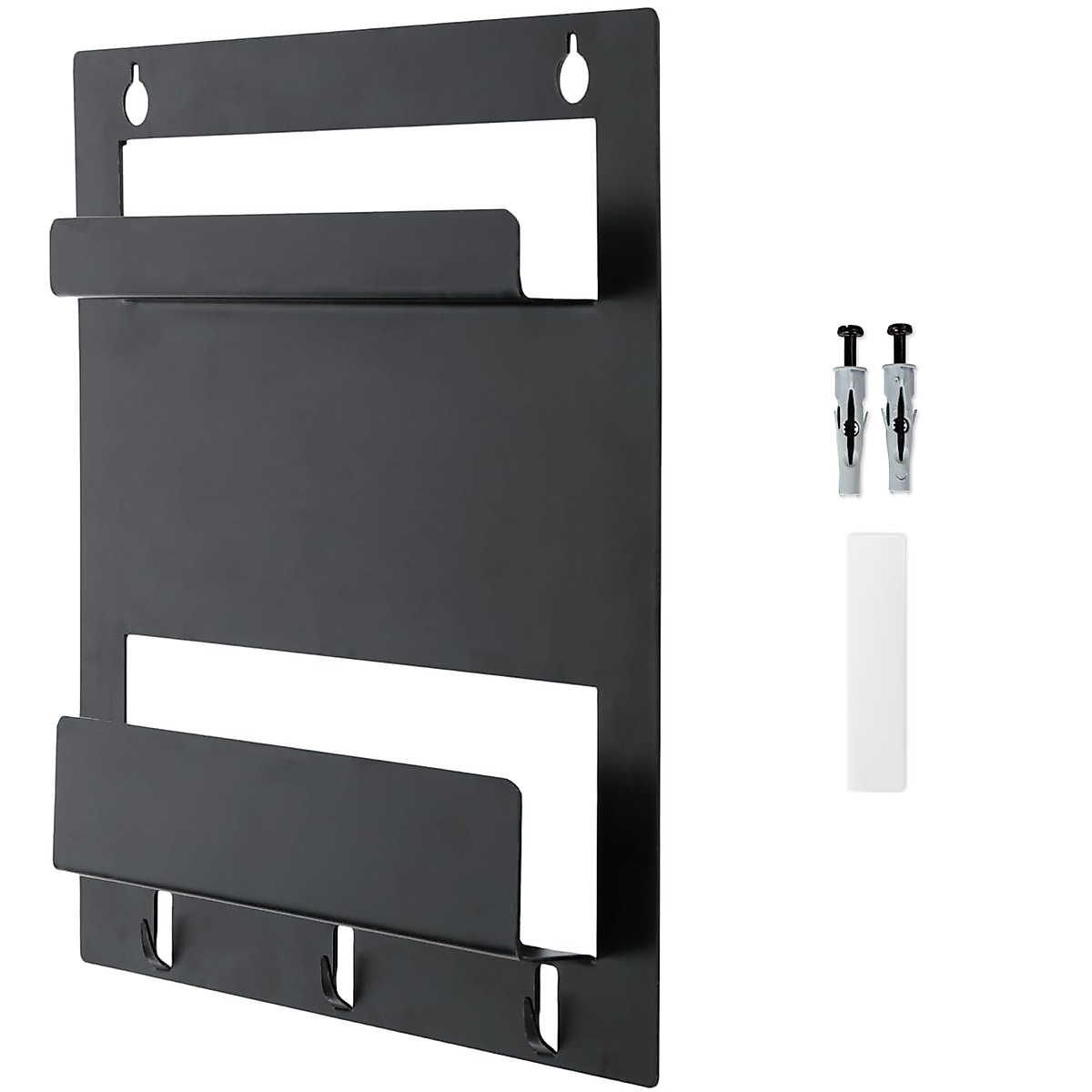 100% Metal Bedside Shelf Wall Mount Charging Station | Wall Phone Holder for Wall Storage | Bedside Organizer Heavy Duty Matte Black | Bedside Wall Caddy for Dorm | Premium Behind Bed Shelf