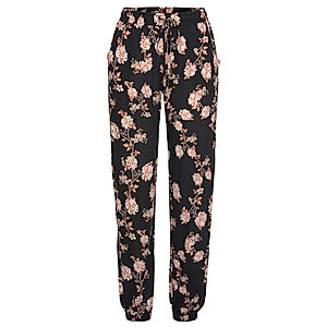 Bravetoshop Women's Boho Pants High Waist Yoga Hippie Palazzo Summer Beach Pants Yoga Printing Trousers Harem Pants (B-Pink,XXL)