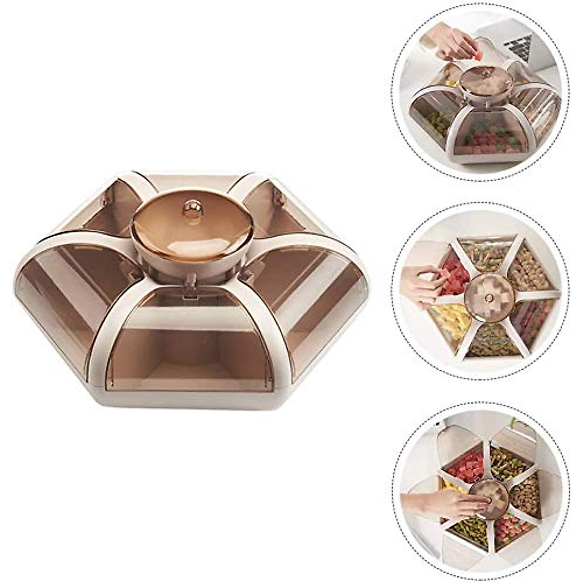 Multi Sectional Snack Serving Tray Set with Lid, Serving Tray/Platters, Snack Nut Bowl Set For Parties,TV,Family,Salad,Chips,Nuts,Peanuts Bowls