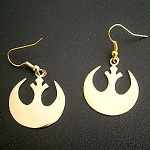 Rebel Alliance 925 Silver Earrings For Women & Gold plated Fishhook Trendy Lightweight Jewelry Hoop Dangle Earrings - Fashionable Accessories – Gift