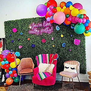 16.3Feet Fiesta Balloons Garland Arch Kit for Mexican Theme Party Rainbow Birthday Birthday Bridal Shower Baby Shower Graduation Party Decorations