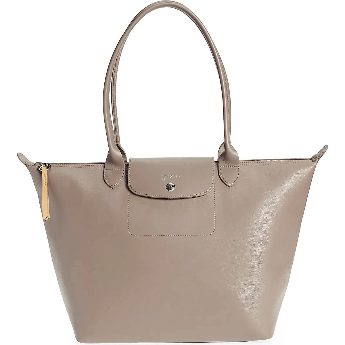 Longchamp Le Pliage City Coated Canvas Large Shoulder Tote, Taupe
